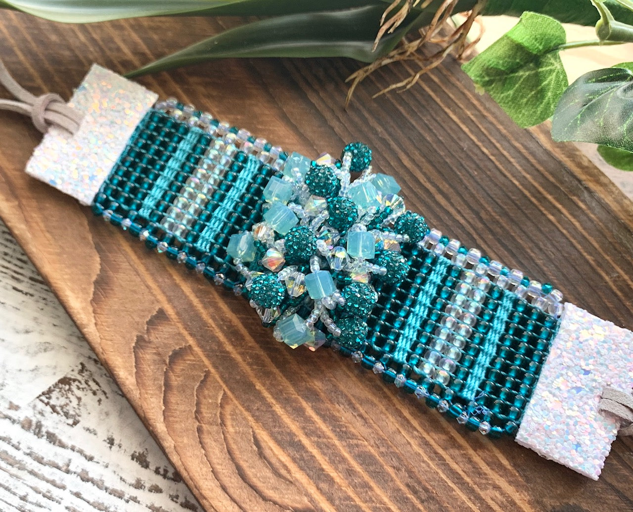 Jewel Loom Wood Bead Loom Weaving Loom Kit Small Sun Weaver 5" x 9.75"